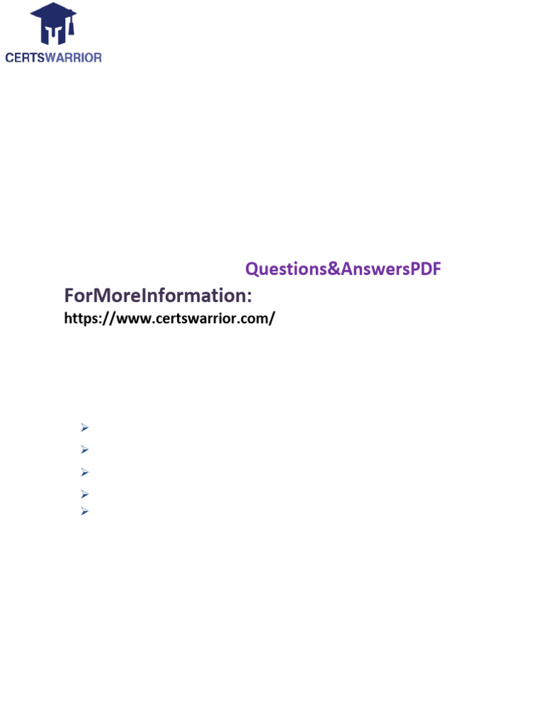 Certswarrior 28032025110657 Demo | PDF | Data Management | Information Retrieval