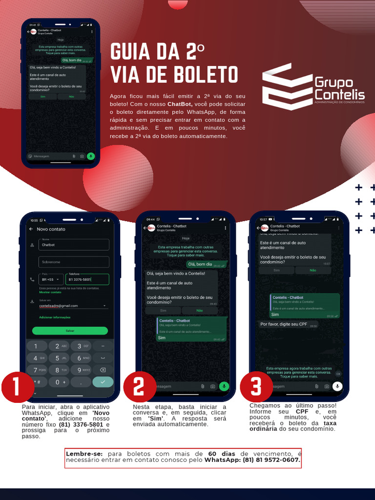 Comunicado - Guia Chatbot 2 Via de Boleto | PDF