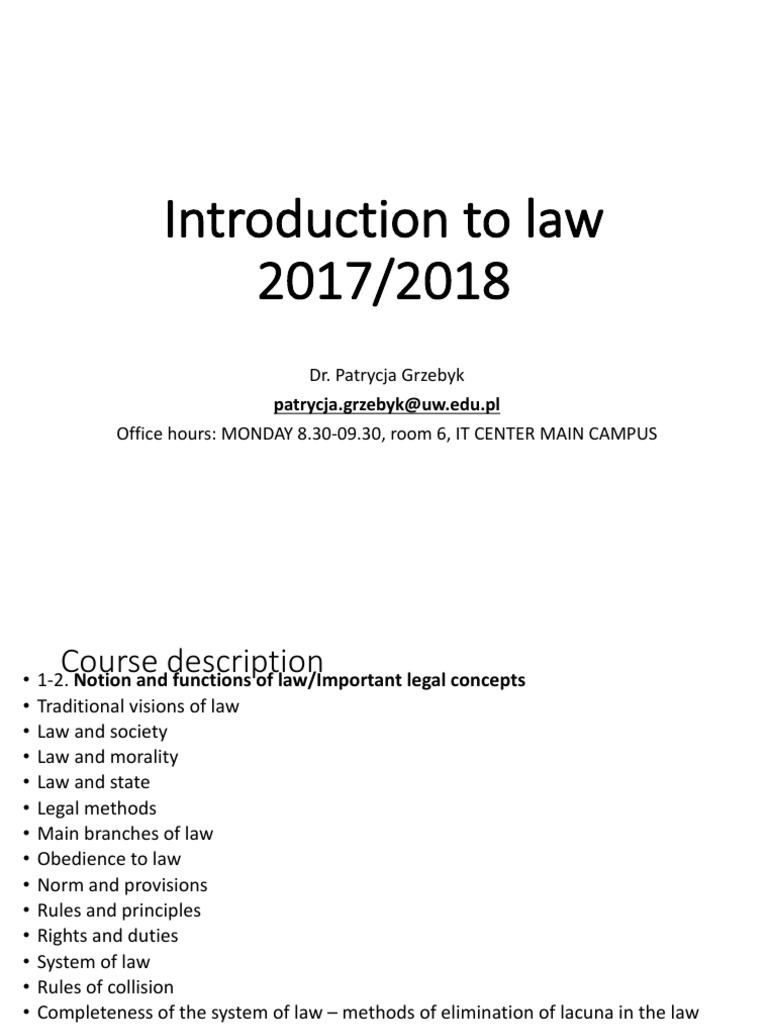 1-2. Introduction To Law | PDF | Lease | Crimes
