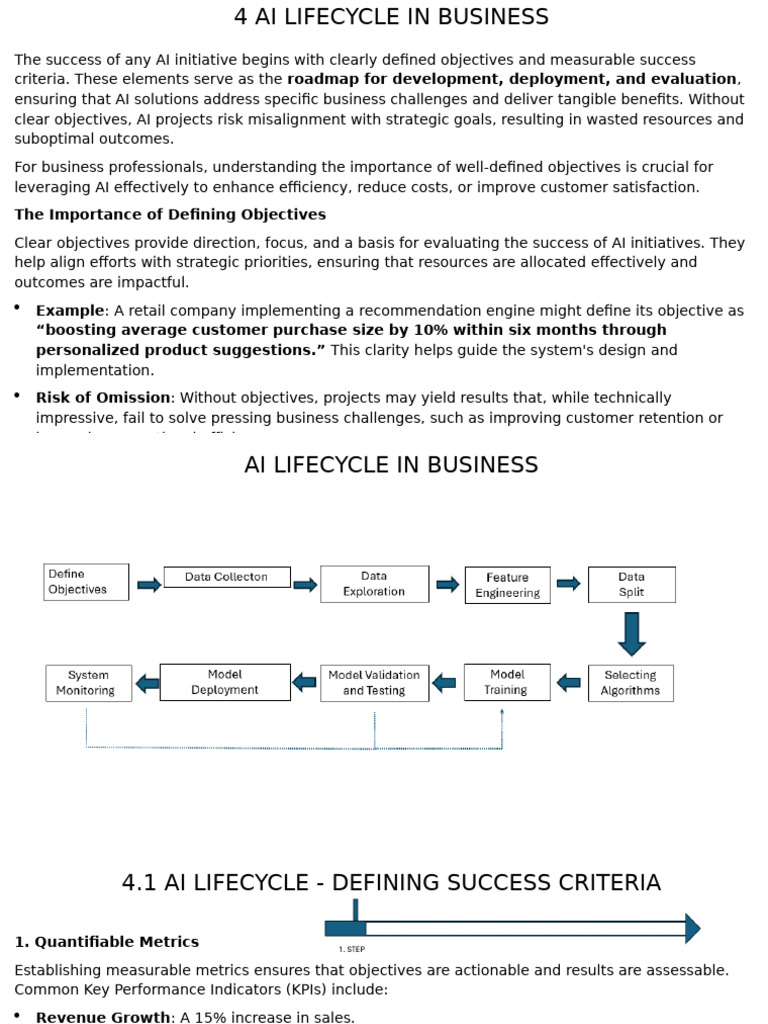 Chapter 4 AI Lifecycle in Business | PDF | Performance Indicator | Data Analysis