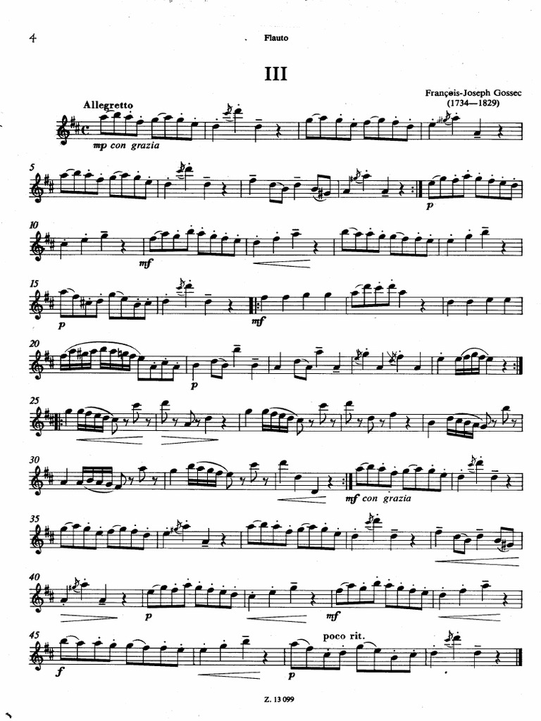 Gossec Gavotte | PDF