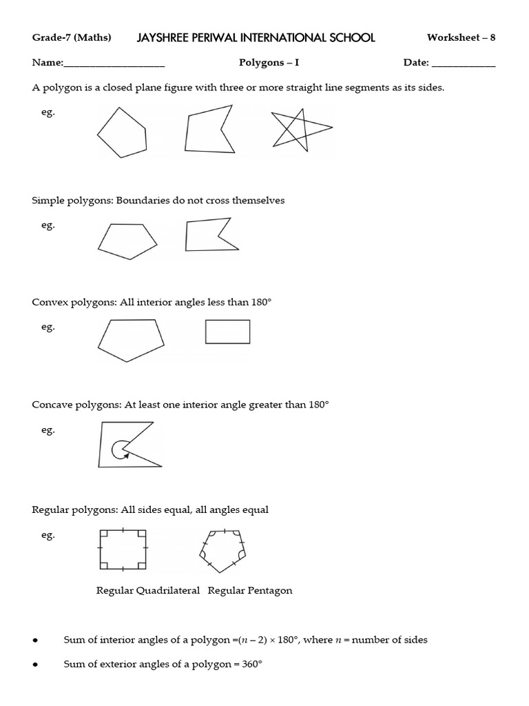Polygons I (Your Random Polygons Sheet) | PDF