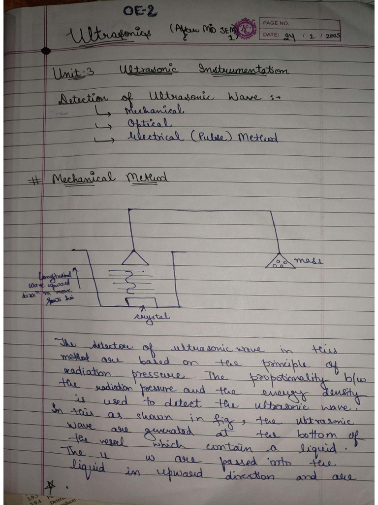 Ultrasonic Unit3 Notes | PDF