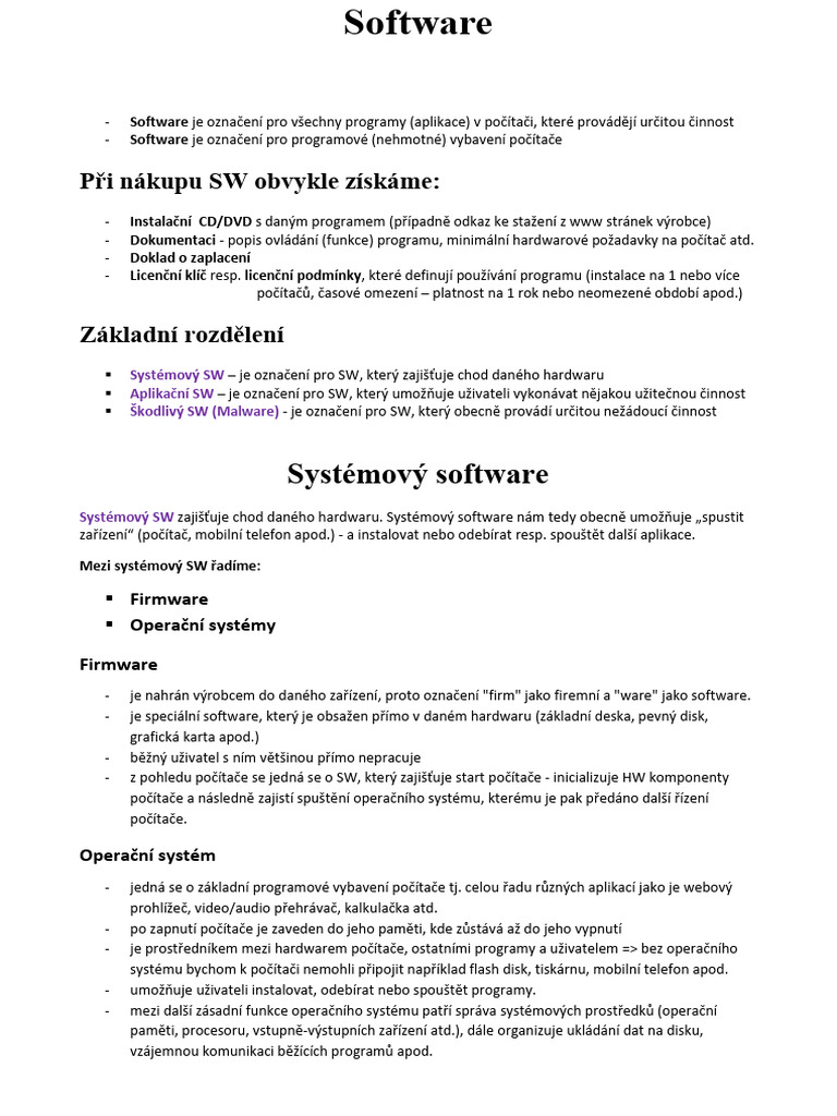 03_Software-Systémový_SW | PDF