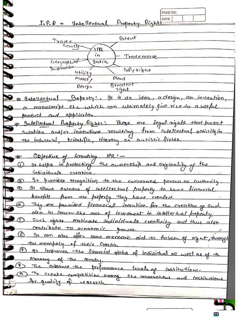 IPR and Ethics Notes | PDF