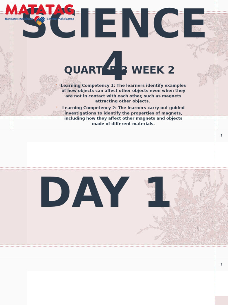 Science 4 Q3 Week2 PPT MATATAG | PDF | Magnet | Magnetism