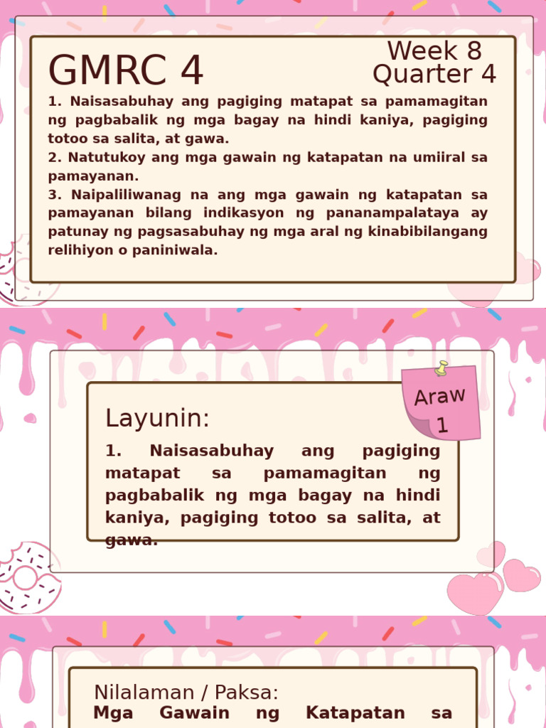 GMRC 4 - Week 8 Quarter 4 | PDF