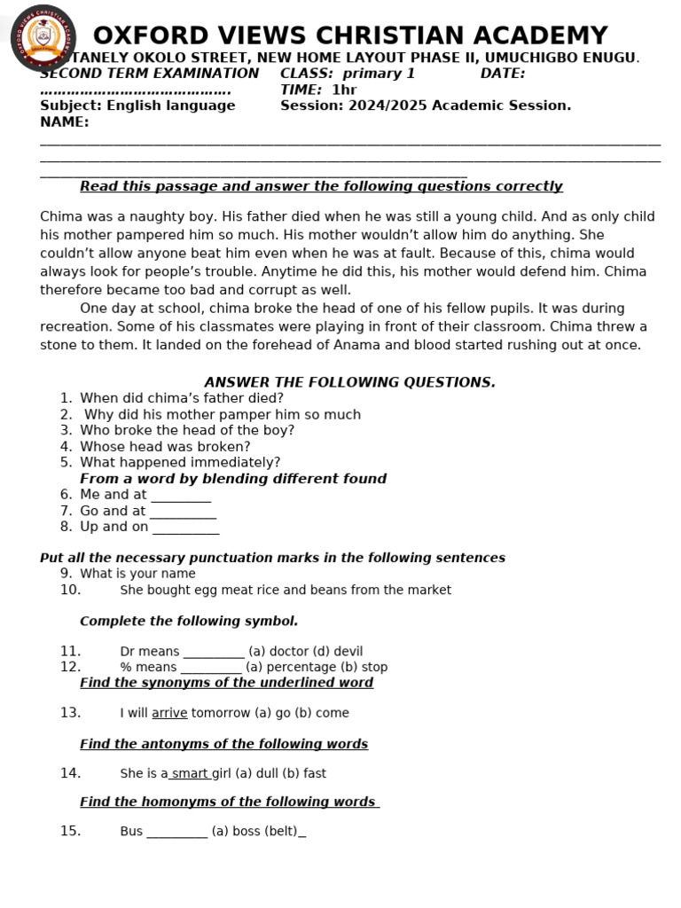 2nd term exams | PDF | Referee | Rock (Geology)
