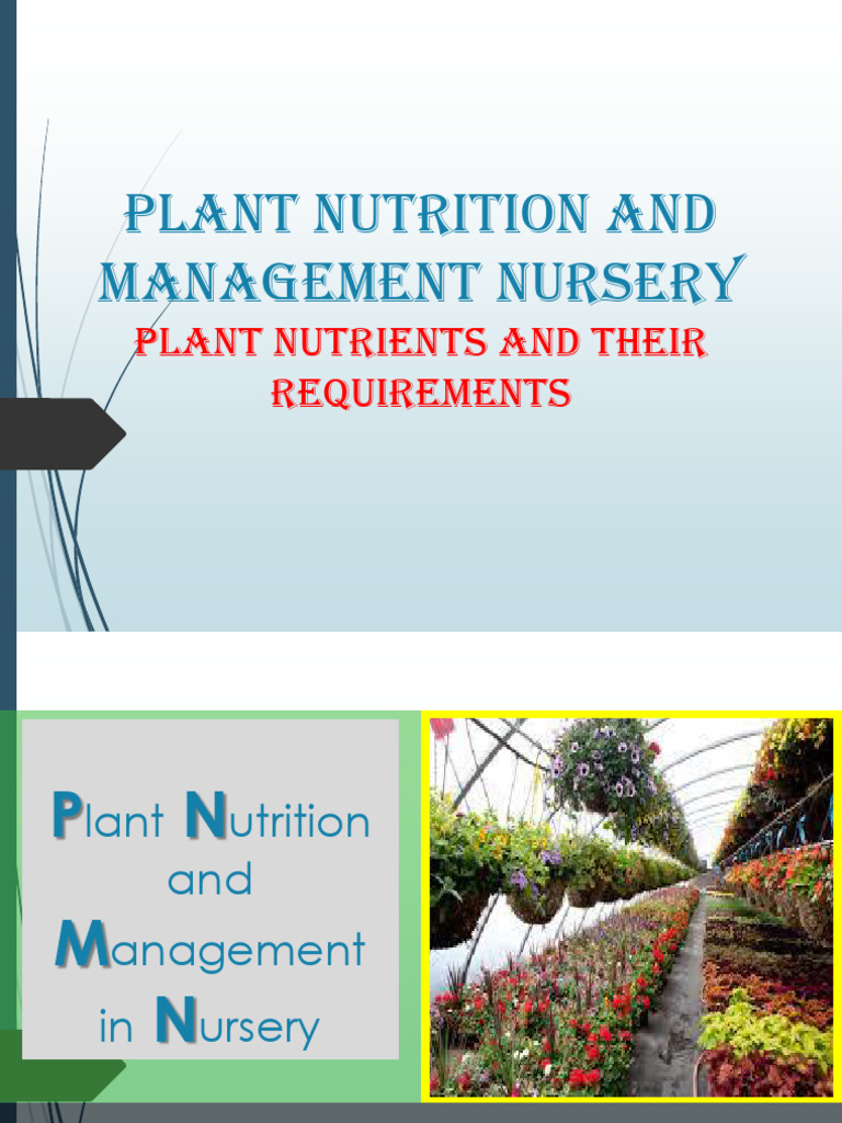 Lecture 3.1 Plant Nutrients and Their Requirements | PDF | Plant ...