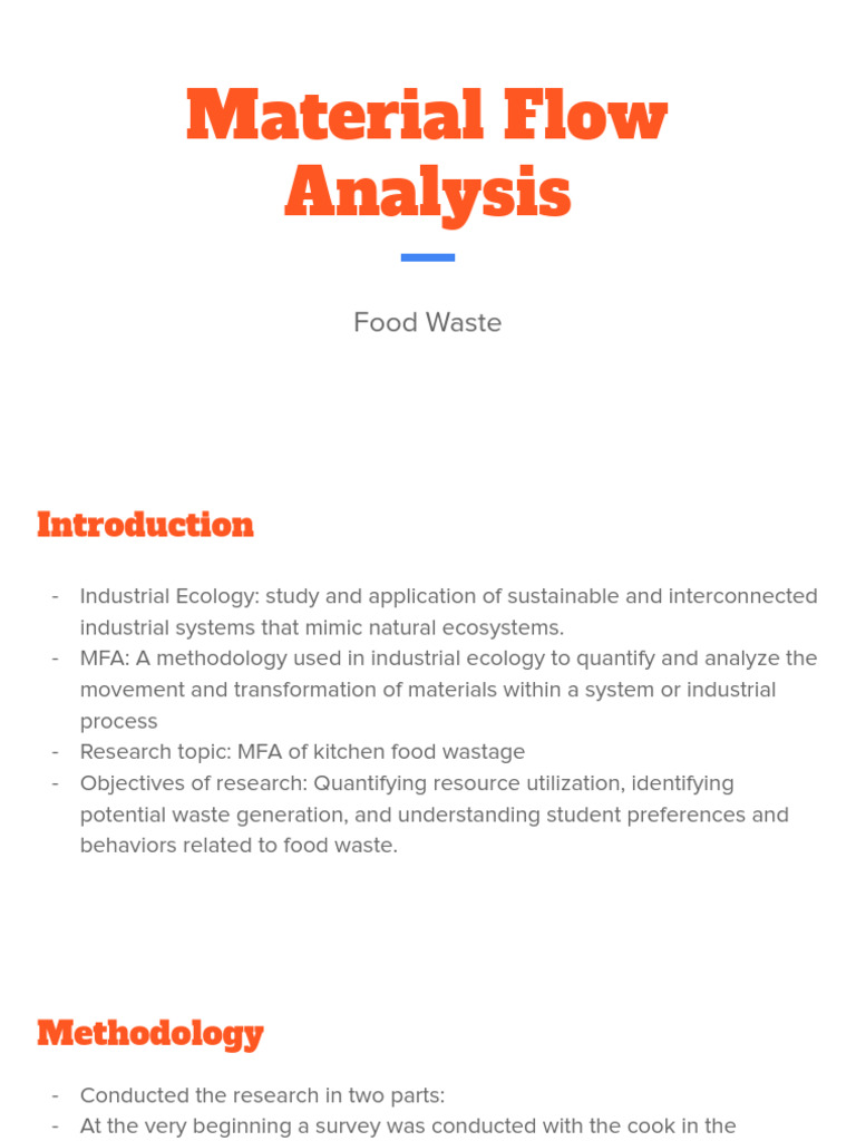 Material Flow Analysis of Kitchen | PDF | Natural Environment