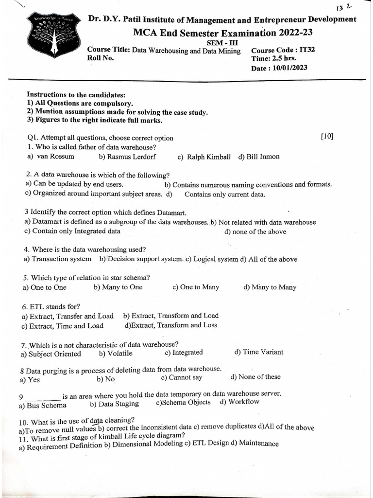 DWDM End Term Dy Patil Varale | PDF
