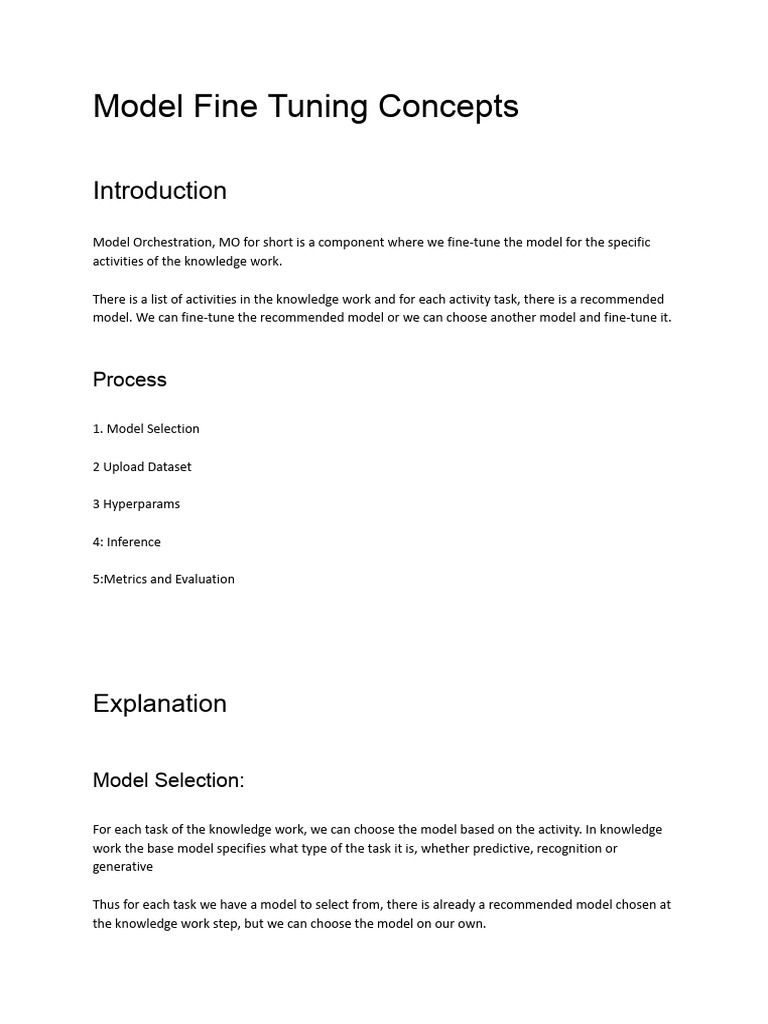 Model Fine Tuning Documentation | PDF | Statistical Inference ...