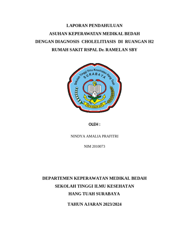 Laporan Pendahuluan KMB 3 Minggu 1 | PDF