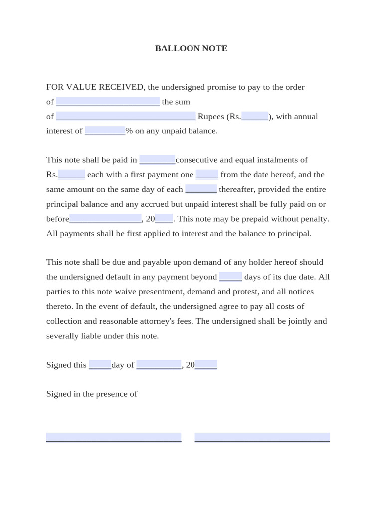 Balloon Note | PDF