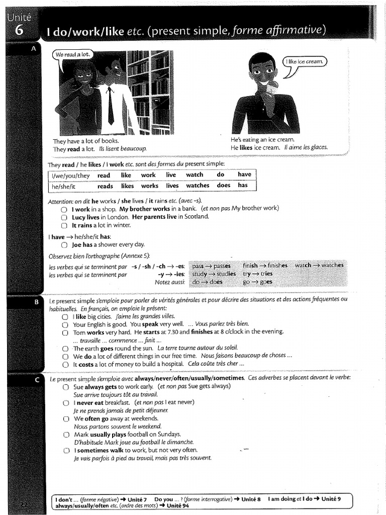 Present Simple Tense Extra Exercises 1E | PDF