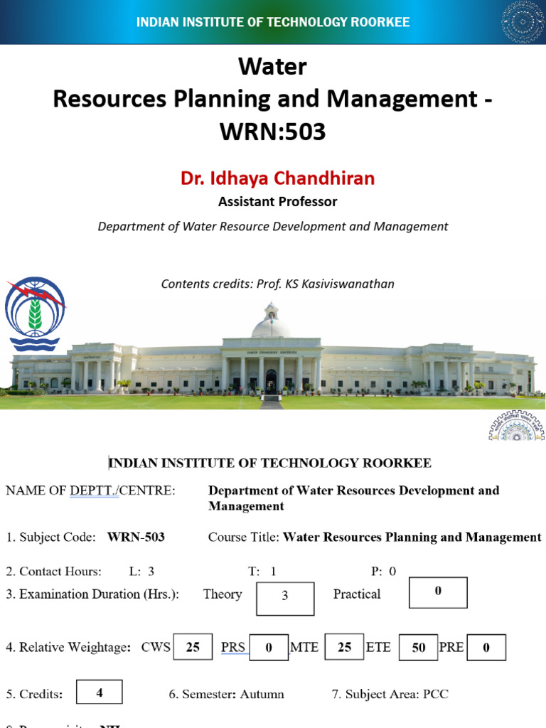 Module 1.1 - Introduction & Background - WRPM 2024 - Unlocked | PDF | Water Resources | Hydrology