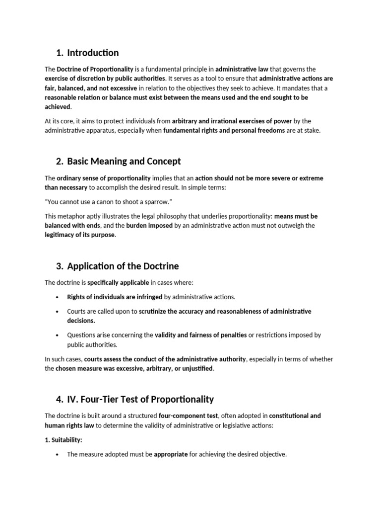 Doctrine of Proportionality in Law | PDF | Justice | Crime & Violence