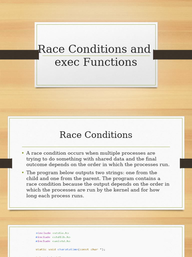 Race Conditions and Exec Function | PDF | Parameter (Computer Programming) | Computer Engineering