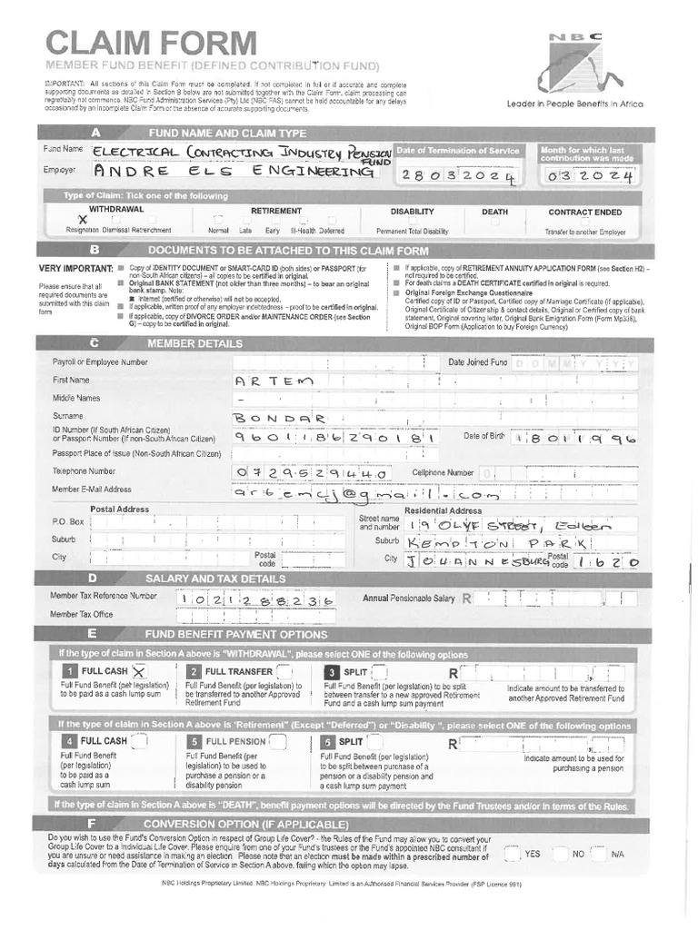 Claim form | PDF