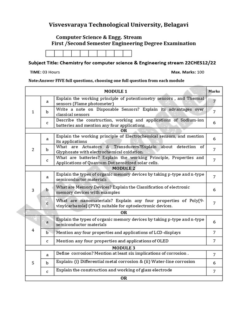 22CHES12 22 Model Set 2 Paper | PDF | Electronic Waste | Corrosion