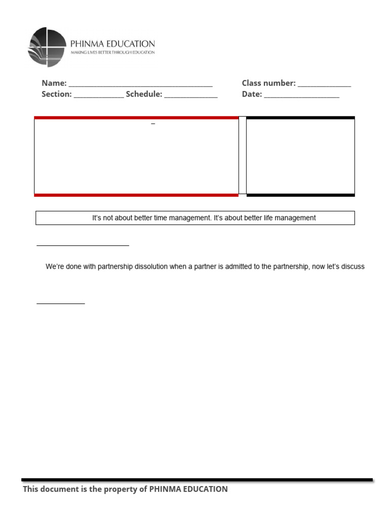 SAS Module #12 - Partnership Dissolution - Changes in Ownership II | PDF | Book Value | Equity ...