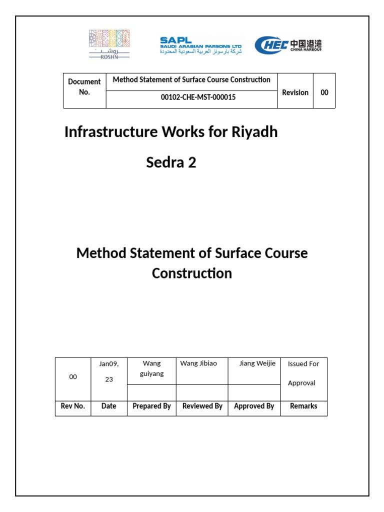 Method Statement of Interlock Pavement Construction for Sedra-2.25(1 ...