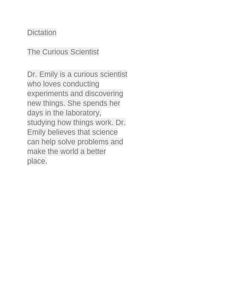 Dictation | PDF