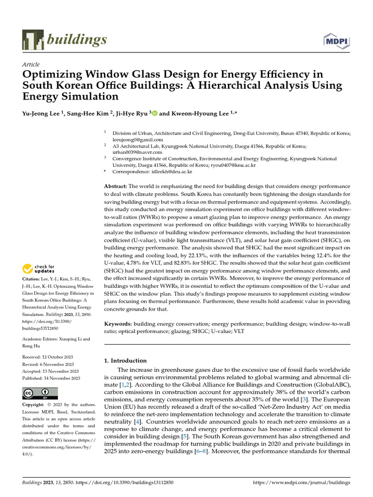 Optimizing Window Glass Design For Energy Efficien | PDF | Building Insulation | Window