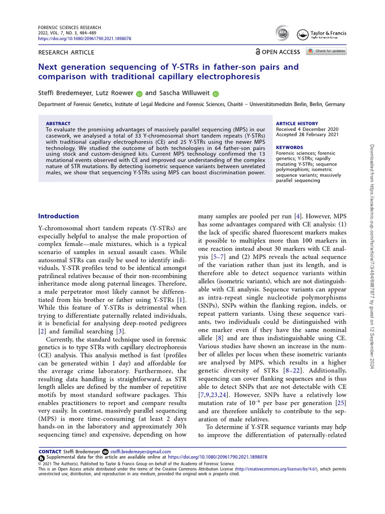 fsr_7_3_484 | PDF | Microsatellite | Single Nucleotide Polymorphism