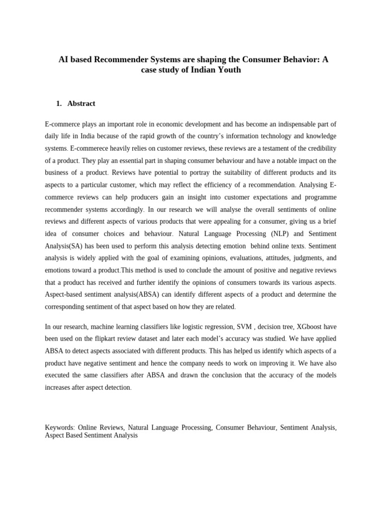 VG Computer Science AI Recommender | PDF | Support Vector Machine