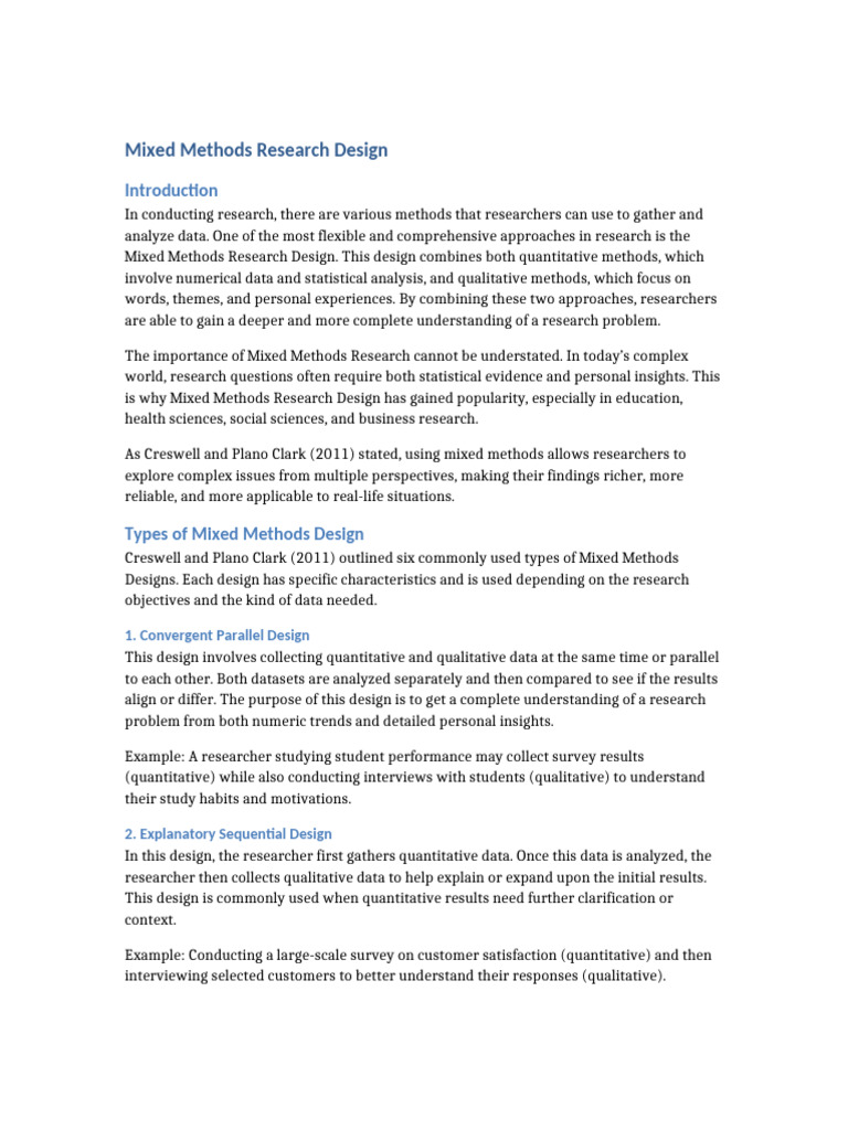 Understanding Mixed Methods Research | PDF | Quantitative Research ...