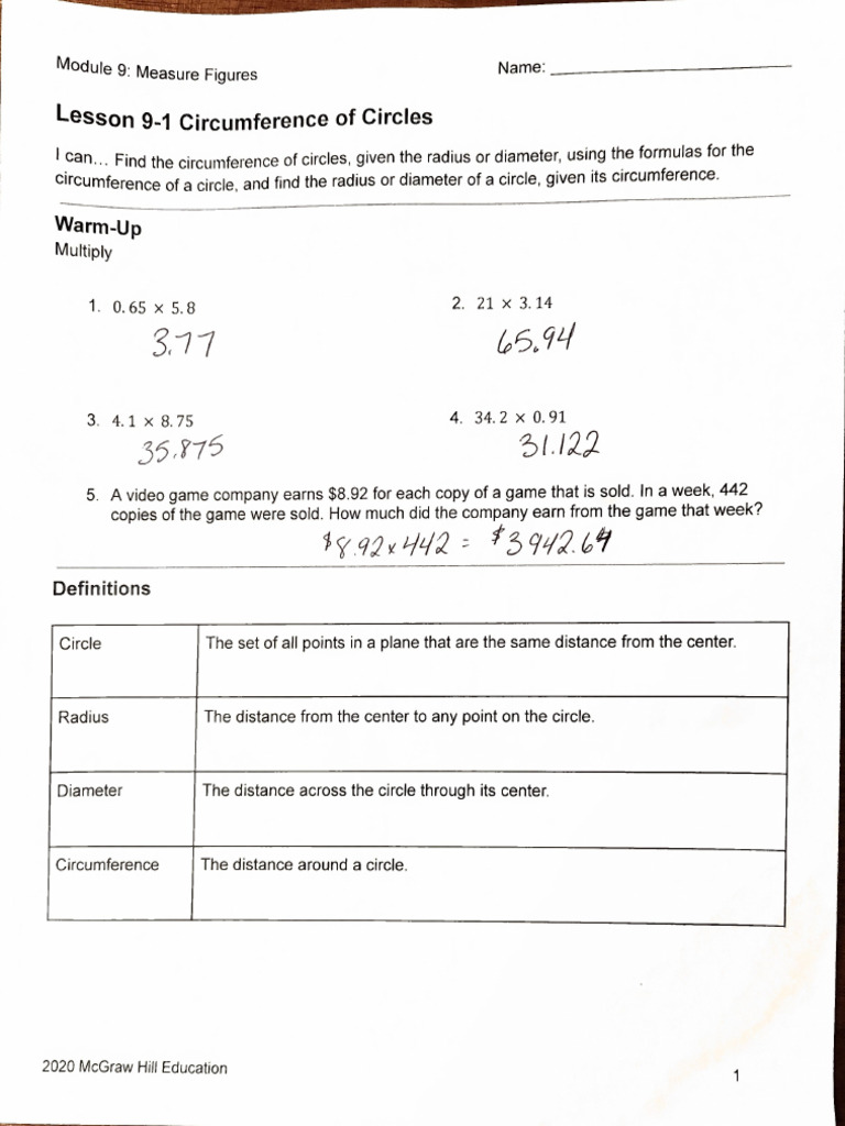 Module 9 Guided Notes - 7th Grade | PDF