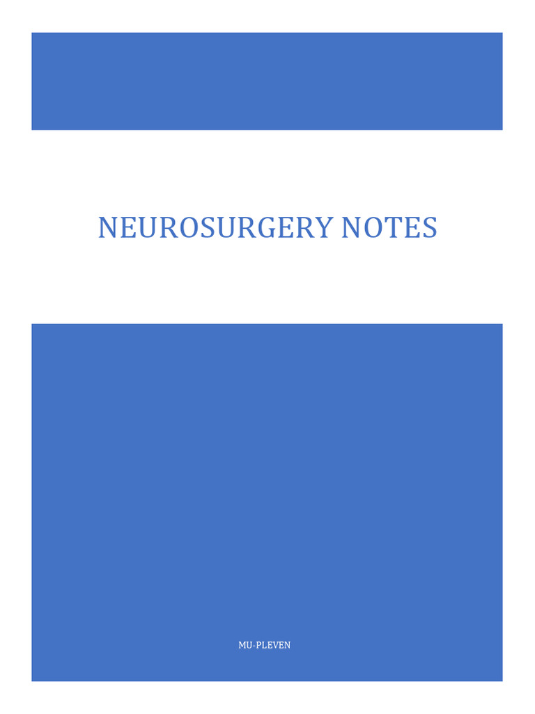 Neurosurgery Notes: Brain Anatomy Overview | PDF | Diseases And ...