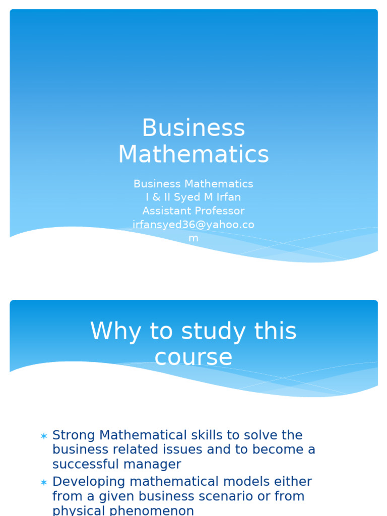 Applied Mathematics For Business Economics and Social Science | PDF ...