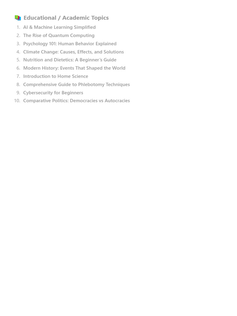 Top 10 Educational Topics Explained | PDF