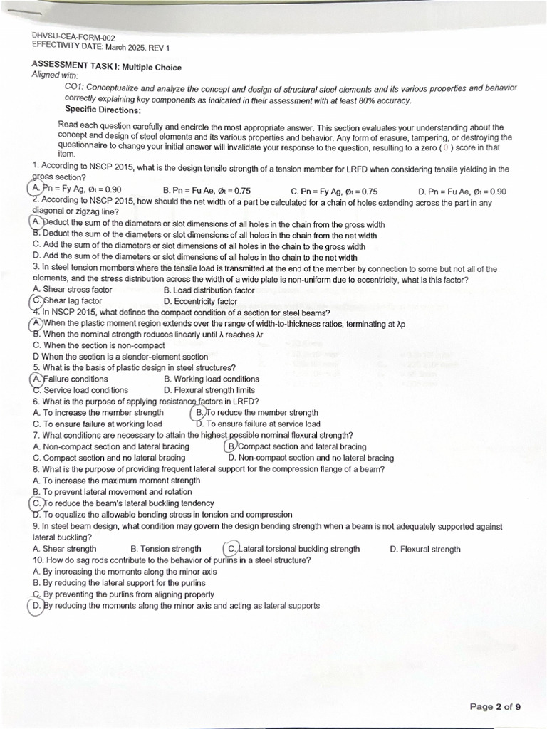 Midterm Exam Answer Key | PDF