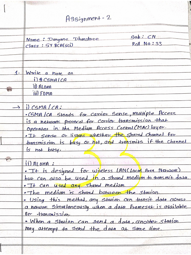 SY BCA 33 , Dhanshree D,CN Assignment 2.. | PDF