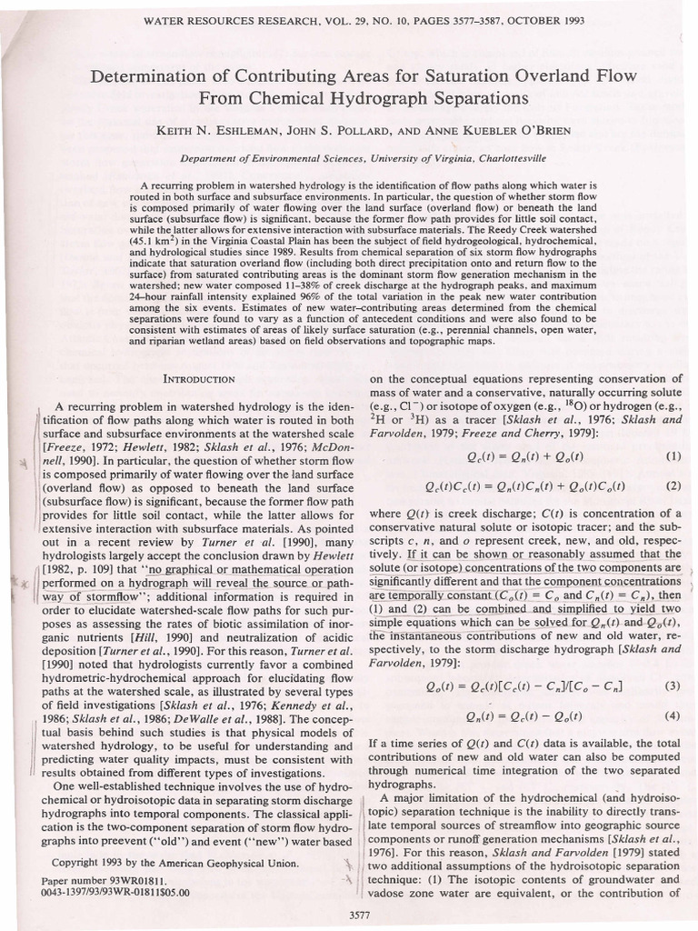 Wrr-Eshleman Et Al 1993 | PDF