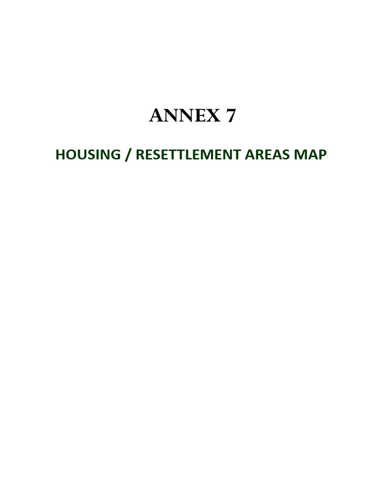 2011 2030 CLUP Annex 07 Housing Resettlement Areas Map | PDF