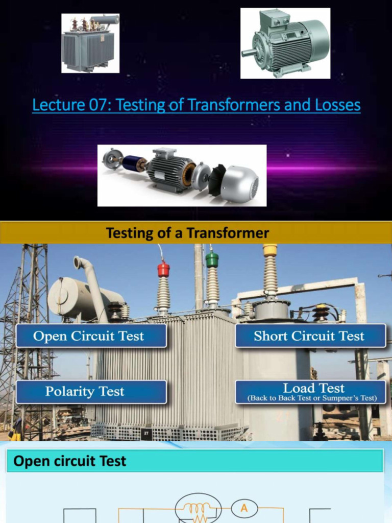 ImTgArtist Lecture 07 Testing of Transformer and Losses | PDF