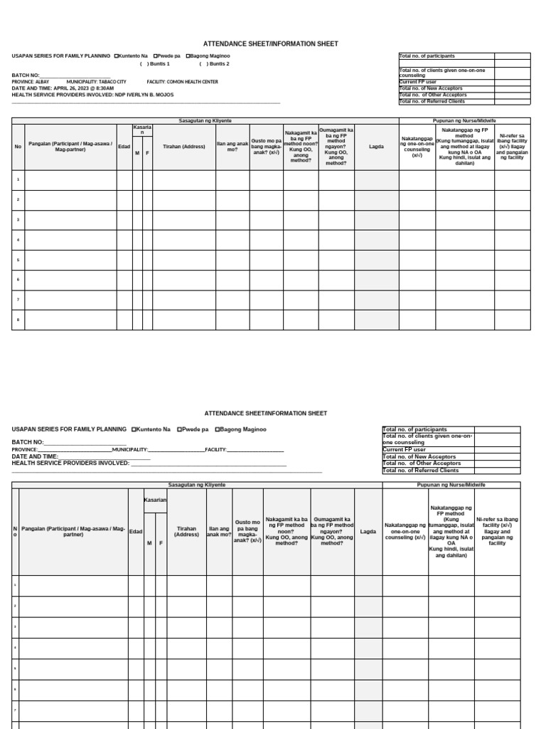 Revised_Usapan_Attendance-Sheet_ | PDF