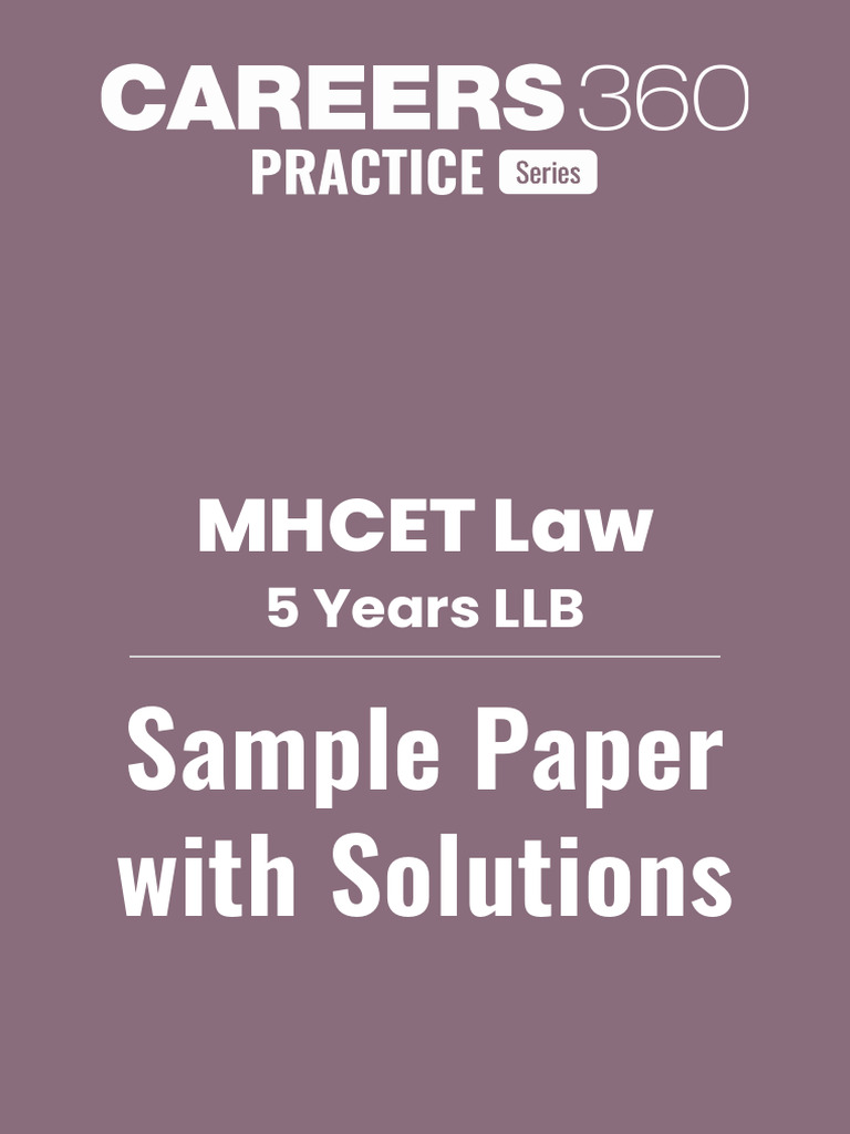 MH CET Law 5-Year Sample Paper | PDF | Justice | Crime & Violence