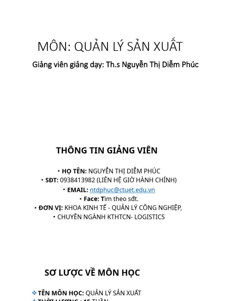 NTDPHUC- QLSX | PDF