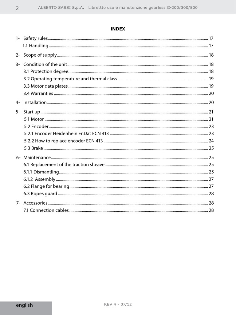 6_7_Instr_SASSI_G100_200_300_400_500_EN | PDF | Screw | Power Supply