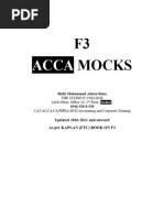 ACCA F2 Mock Exam Resources | PDF | Business