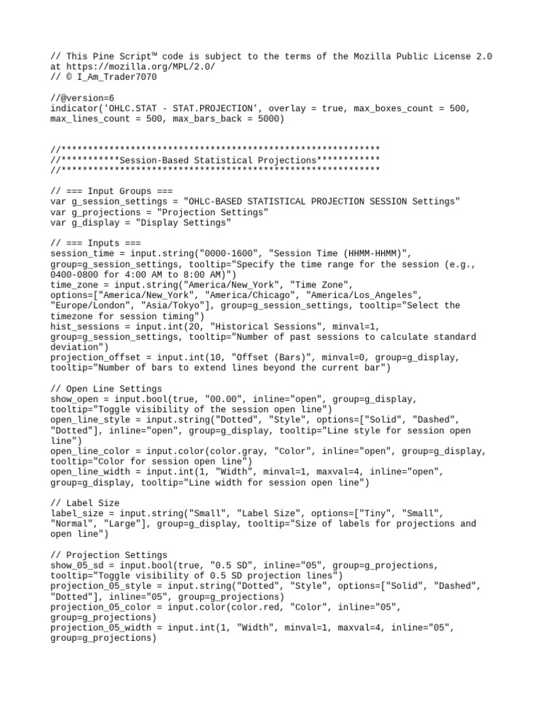 Ohlc - Stat - Stat - Projection | PDF | Computing | Software Engineering