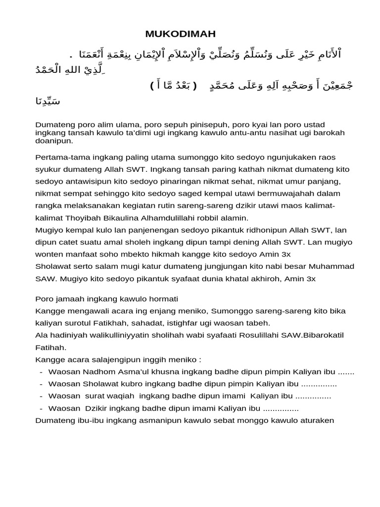 MUKODIMAH | PDF
