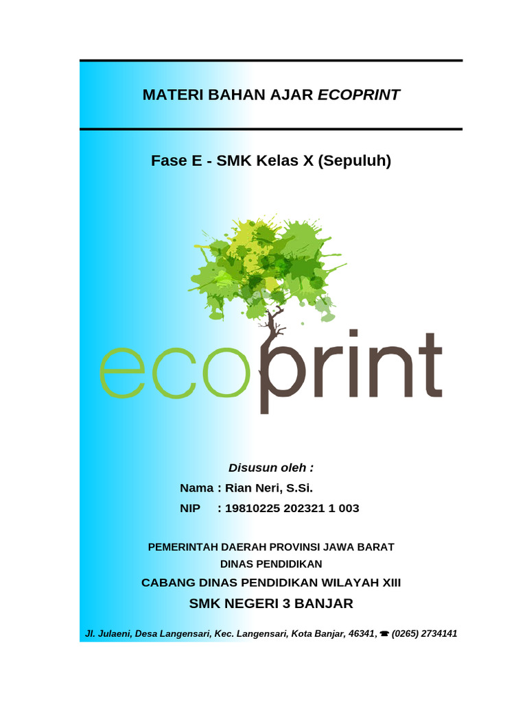 Materi Bahan Ajar Ecoprint | PDF