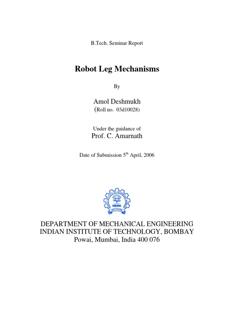Walking Movement In Robot Pdf Neuron Walking