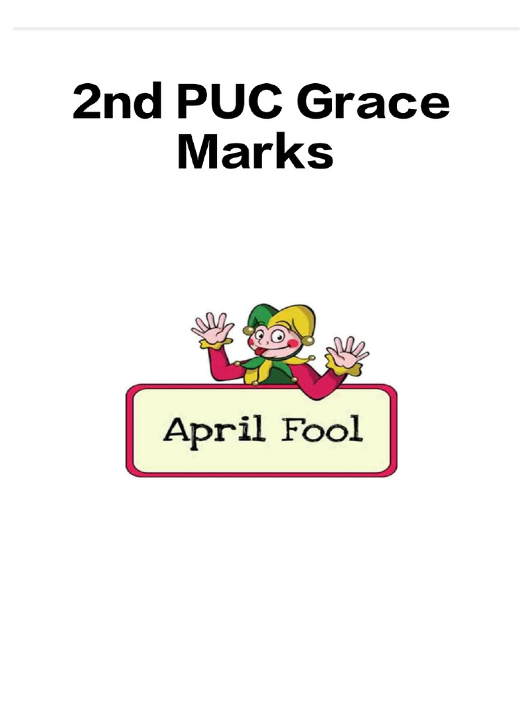 2nd PUC Grace Marks of All Subjects ?? | PDF